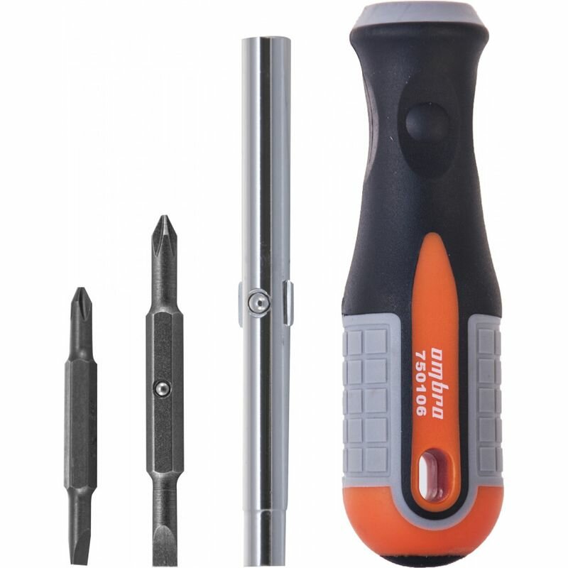 Отвертка стрежневая 6 в 1 ROUND GRIP 1/45/16 SL56 PH12 Ombra 750106