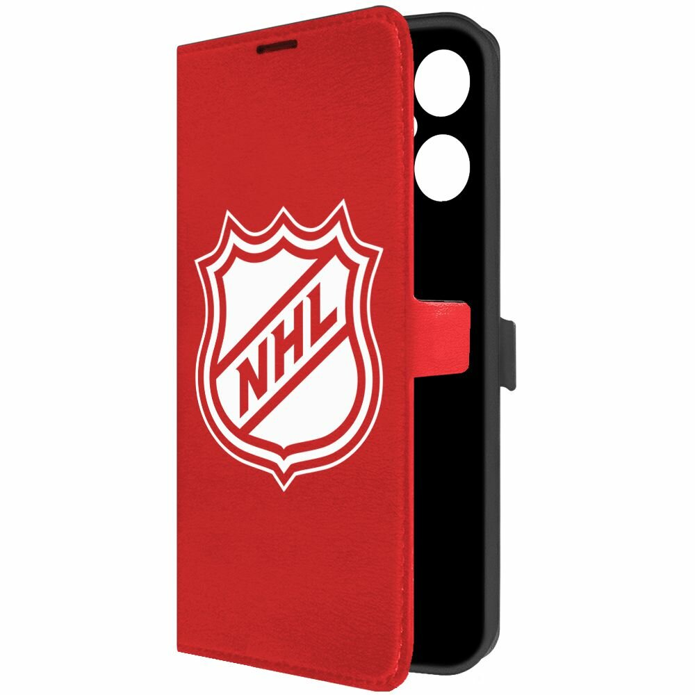 Чехол-книжка Krutoff Eco Book для TECNO Pova Neo 3 NHL (НХЛ) (красный)