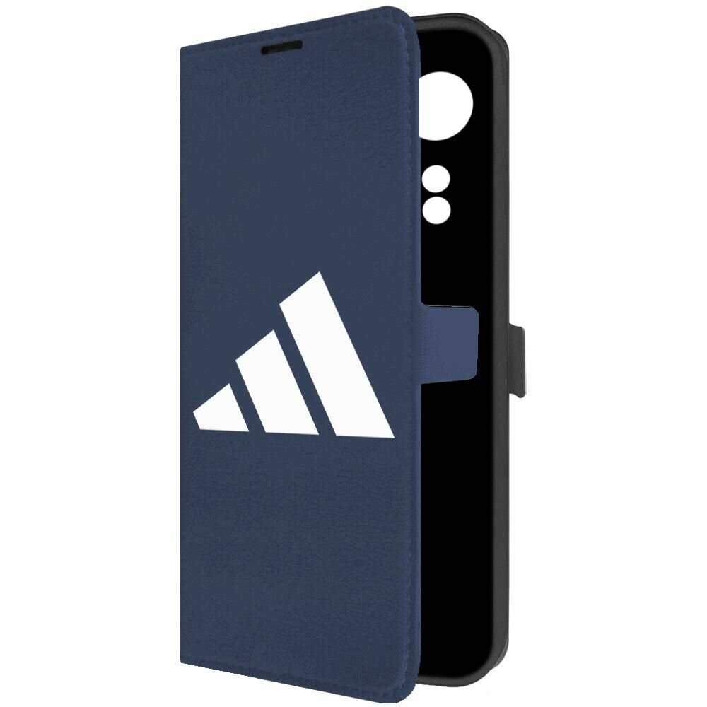 Чехол-книжка Krutoff Eco Book для Oppo A58 4G Adidas (Адидас) (синий)