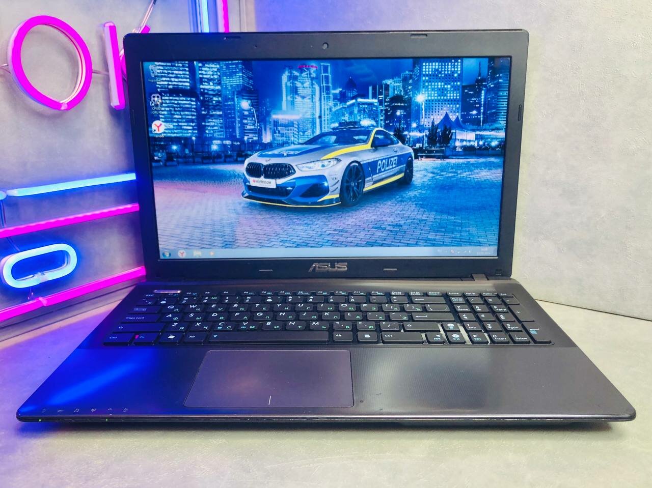 Ноутбук ASUS K55DR (15.6", AMD A8 4500M 1.9ГГц, 4-ядерный, 4ГБ DDR3, SSD 128 ГБ, AMD Radeon HD 7640G - 1 ГБ, Windows 7, темно-синий)