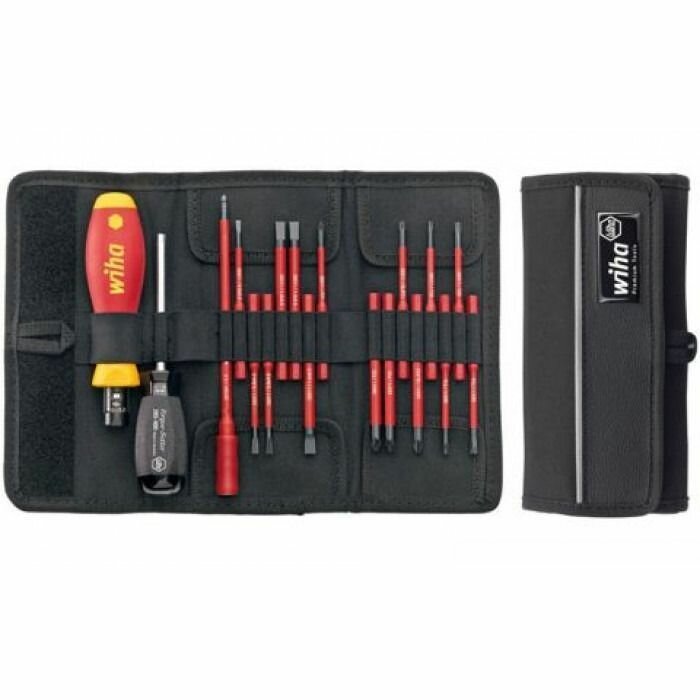 Набор Wiha 36791 с динамометрической отверткой TorqueVario-S electric смешанная комплектация, 18 предм.