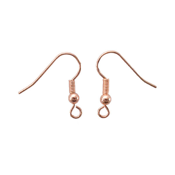 Швензы открытые, 19мм, с шариком и пружинкой, базовый материал - хирургическая сталь, яркая медь, пара