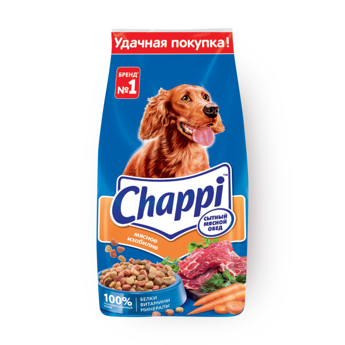 Корм сухой Chappi "Мясное изобилие", для взрослых собак, для любых пород, 15 кг