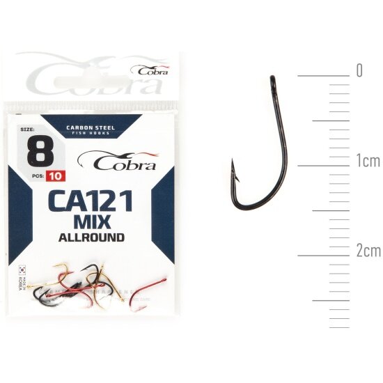 Крючки Cobra ALLROUND CA121MIX размер 008 10шт.