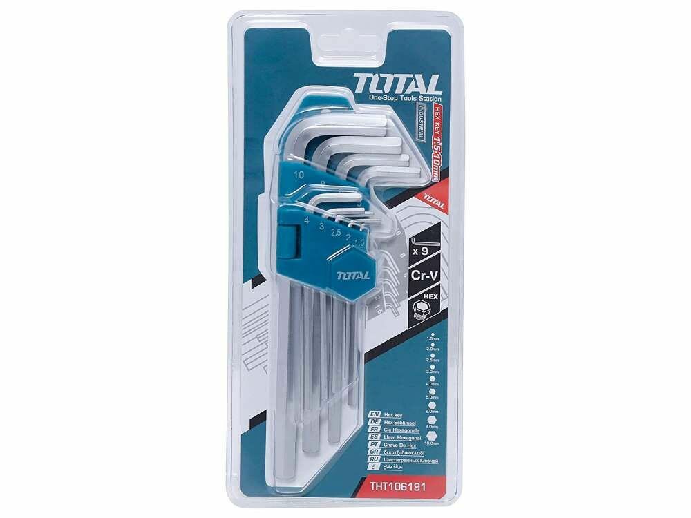 Набор шестигранных ключей (тип HEX- 9 шт 1.5-10mm)