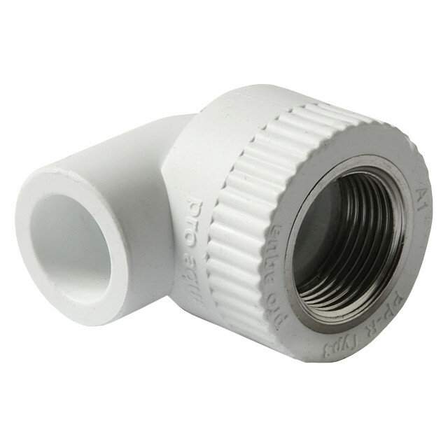 Угольник полипропиленовый PRO AQUA 20 мм х 1/2 ВР внутренняя резьба для водоснабжения