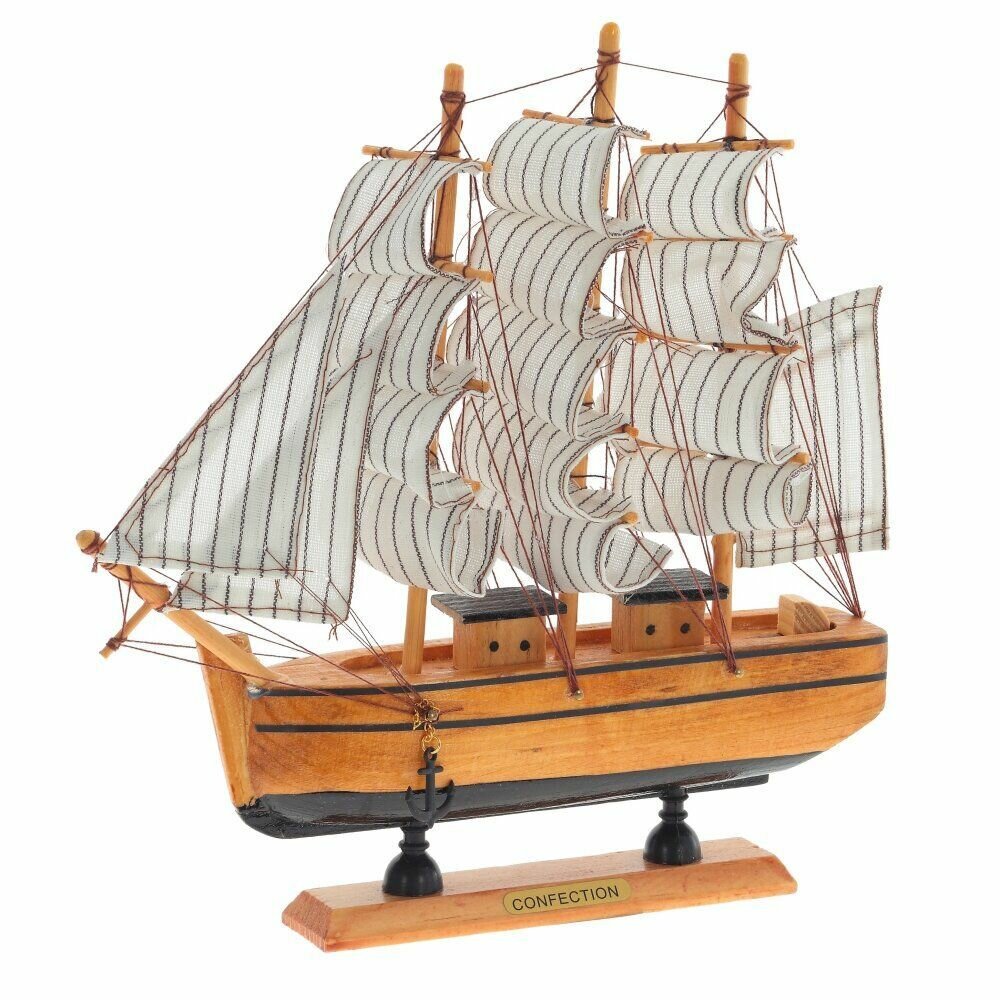 Изделие декоративное "Корабль", Парусник, Галера, Фрегат, Клипер, Галеон, L23 W4 H23 см