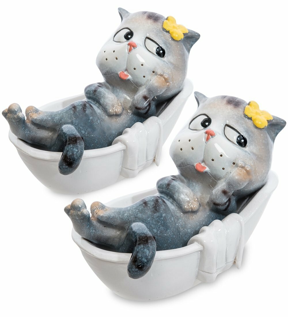 Комплект фигурок 2 шт. 'Кот в ванной'