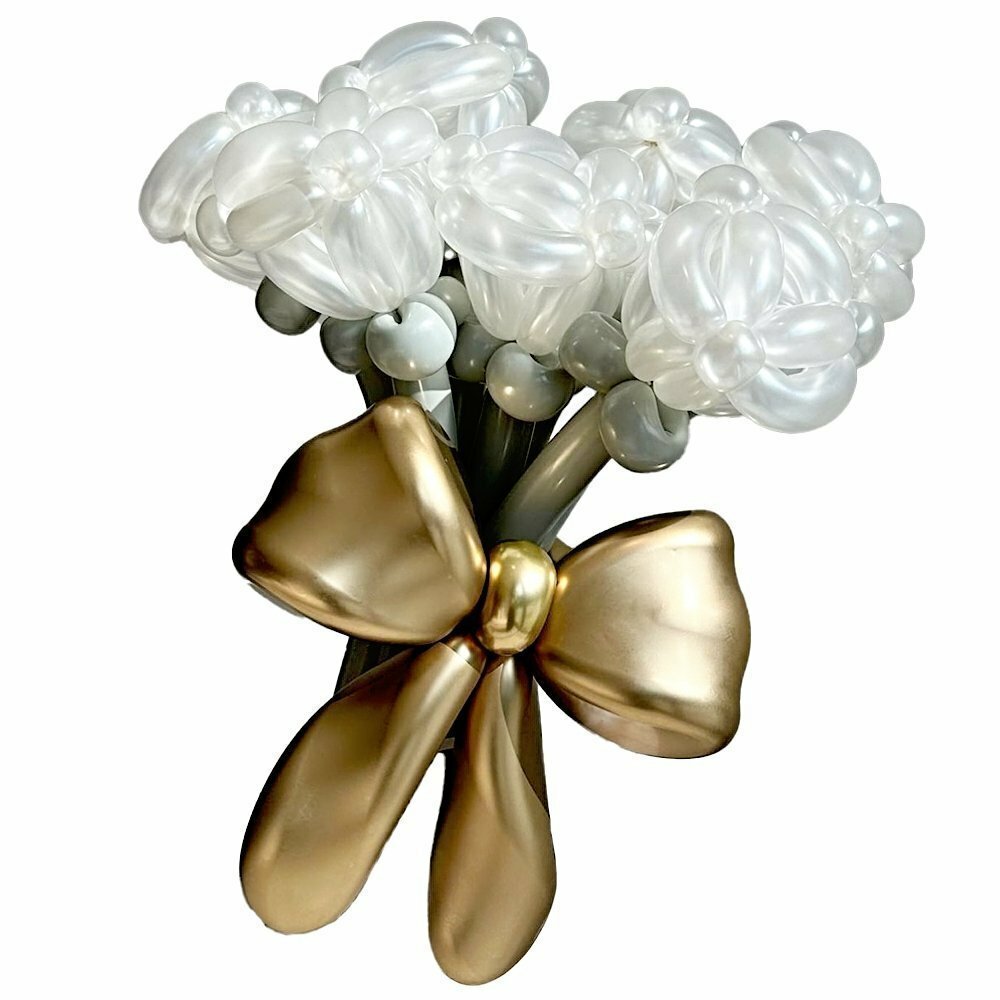 Букет из воздушных шаров "Белые розы"