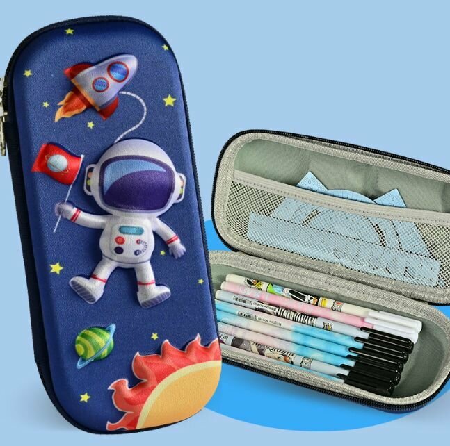 Пенал школьный 3d с Космосом с жестким каркасом для мальчиков и девочек, хранение карандашей, ручек, ластиков