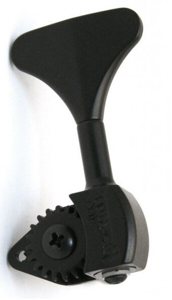 Одиночный басовый колок HIPSHOT Ultralite HB6 Y 3/8" 20650BT L (bass side) или R (treble side), Y бутон, (14 мм), реверсный, черный