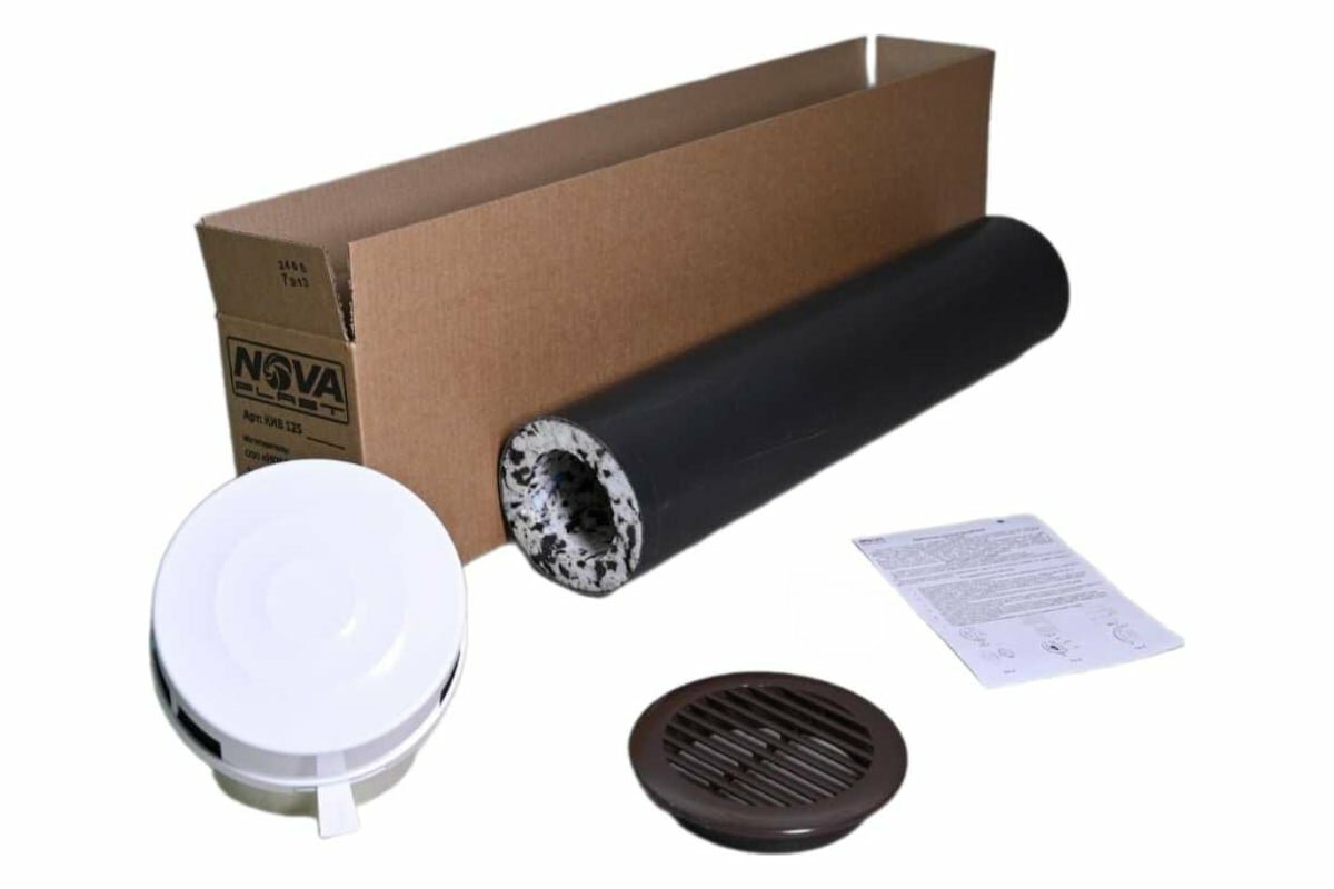 Нова - Строй, ООО Клапан кив 125-01-06 (в сборе, с коричневой решёткой) NovaPROF 85