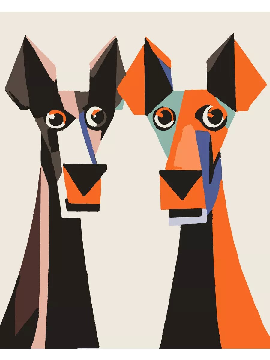 Картина по номерам Собаки 40х50 см