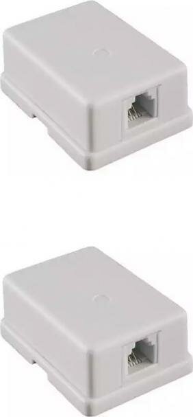 Розетка компьютерная REXANT RJ45 категория 5е белая (комплект из 2 шт)