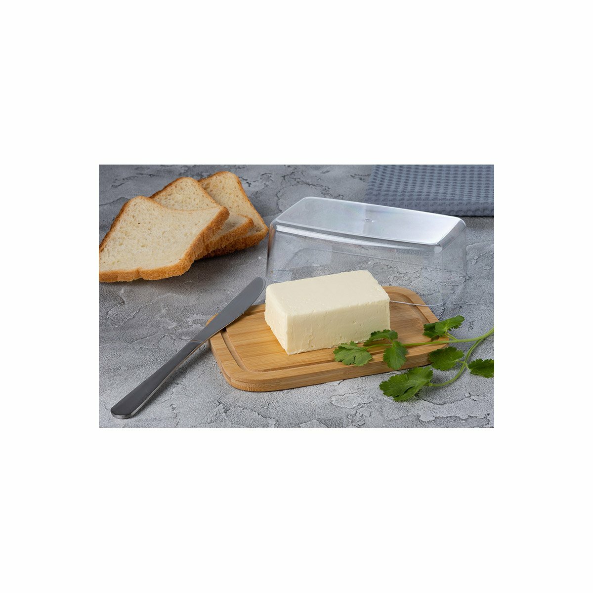 Масленка из бамбука BAMBU с крышкой из пластмассы (981059)