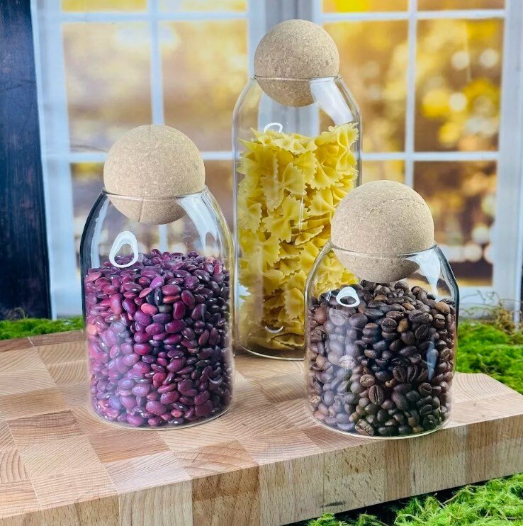 Банка для сыпучих продуктов 700мл Стекло 160-225 118-160-225