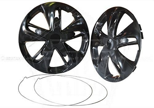 Колпаки декоративные (на пруж.) r-16 "супер астра" черный глянец (к-т 2 шт) (lw1612)