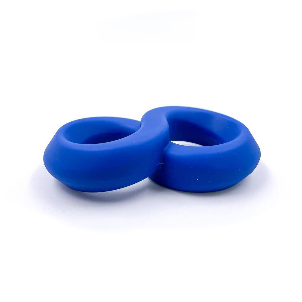 Эрекционное кольцо для мужчин с подхватом мошонки «LaViba ZEVS», синее