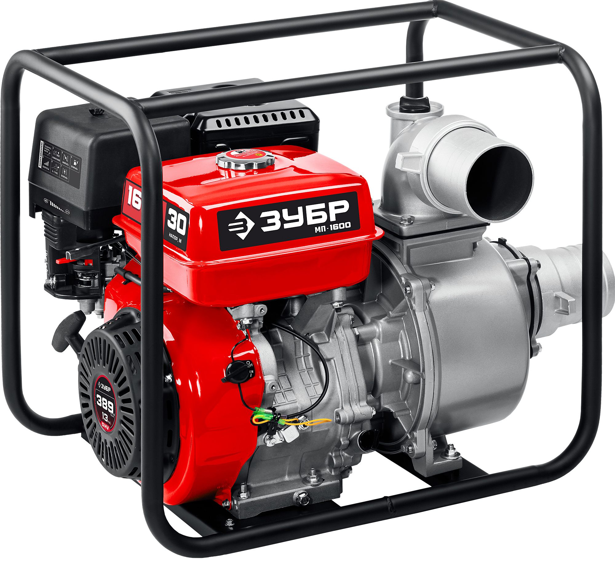 Мотопомпа бензиновая ЗУБР 1600 л/мин (МП-1600)