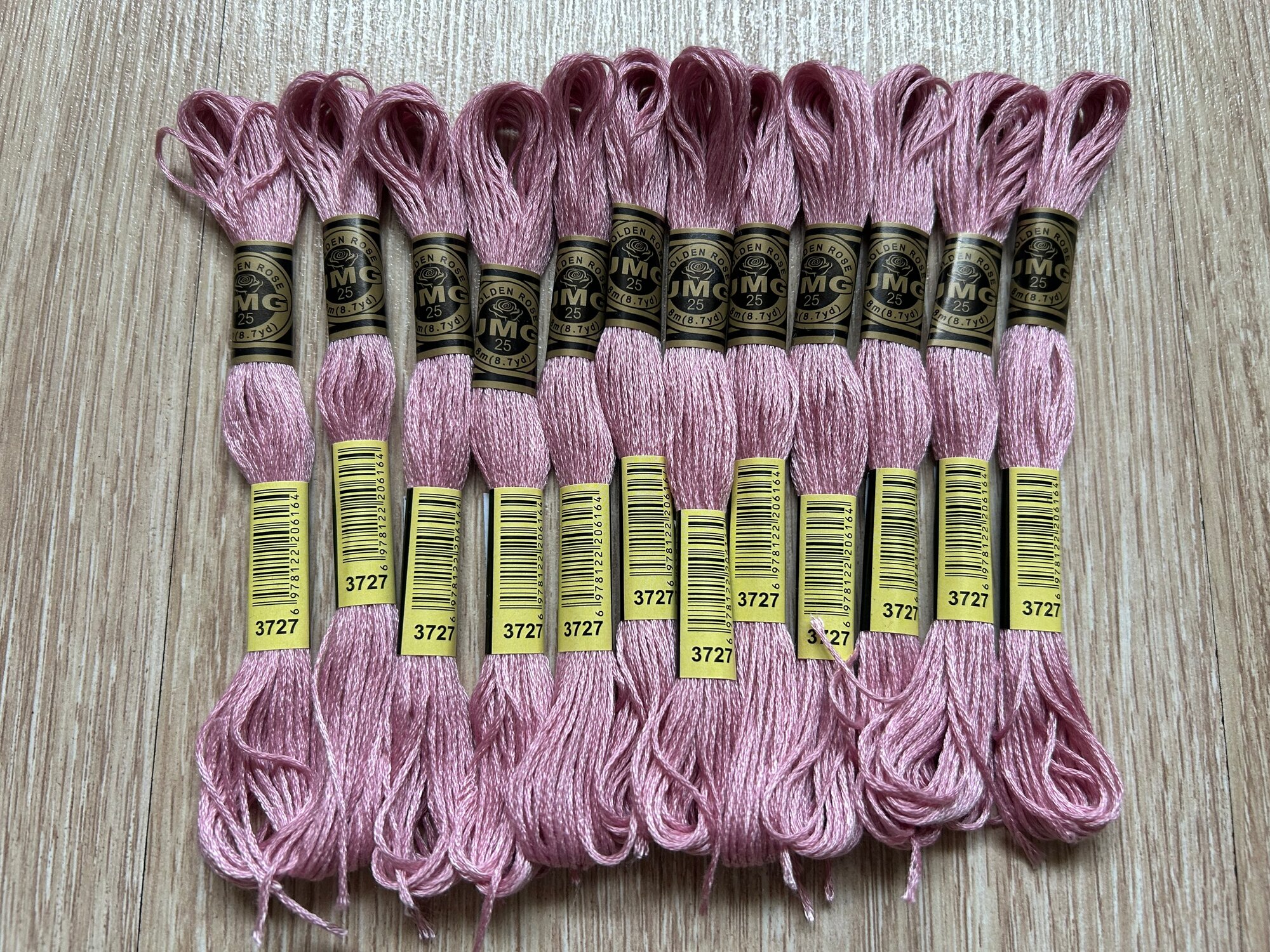 Нитки для вышивания JMC мулине (150-3866) 100% полиэфир 12 штук x 8 м