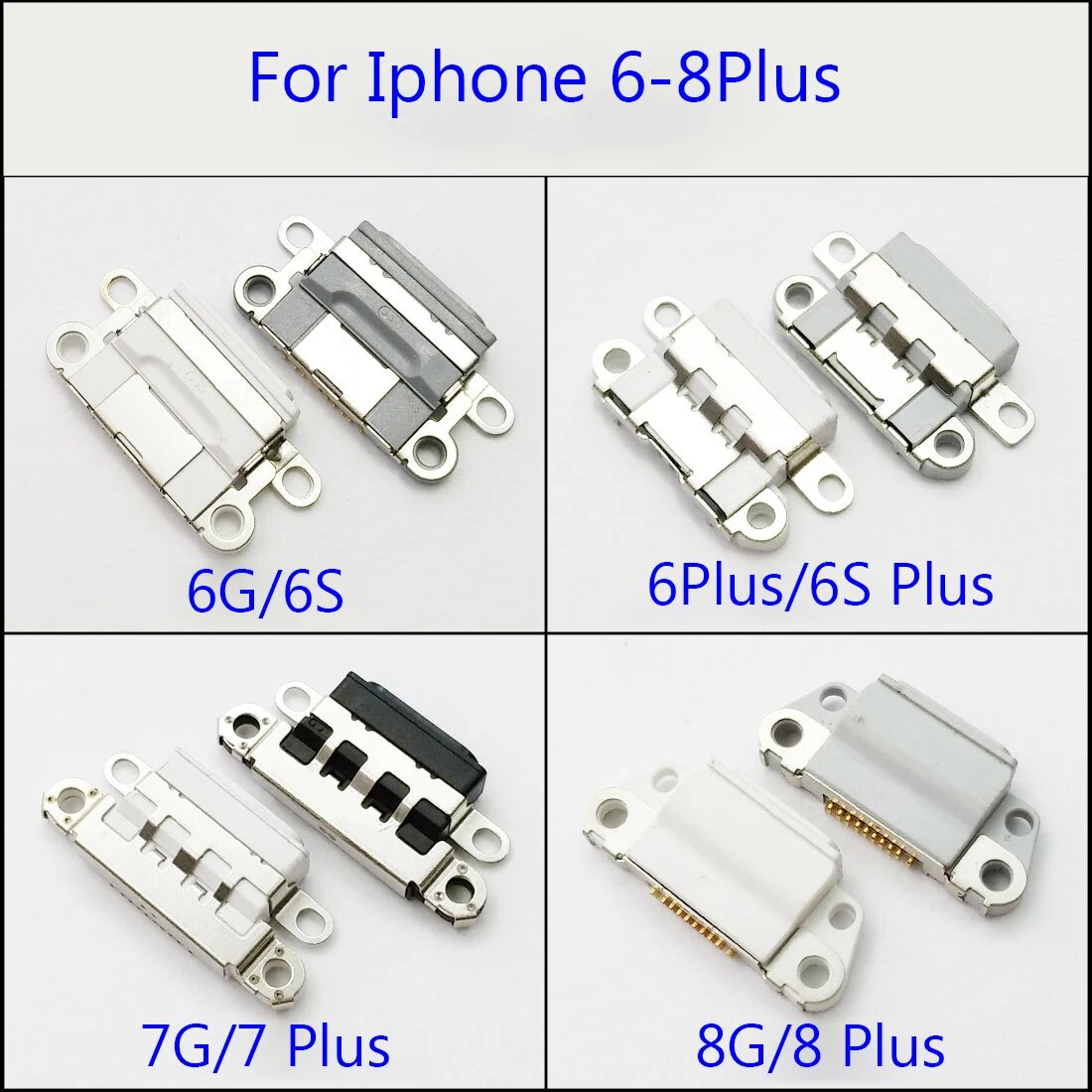 5 шт. USB-разъемы для зарядки iPhone 15, 14, 13, 12, 11 Pro Max, X, XS, XR, 8, 8P, 7, 7P, 5pcs 11