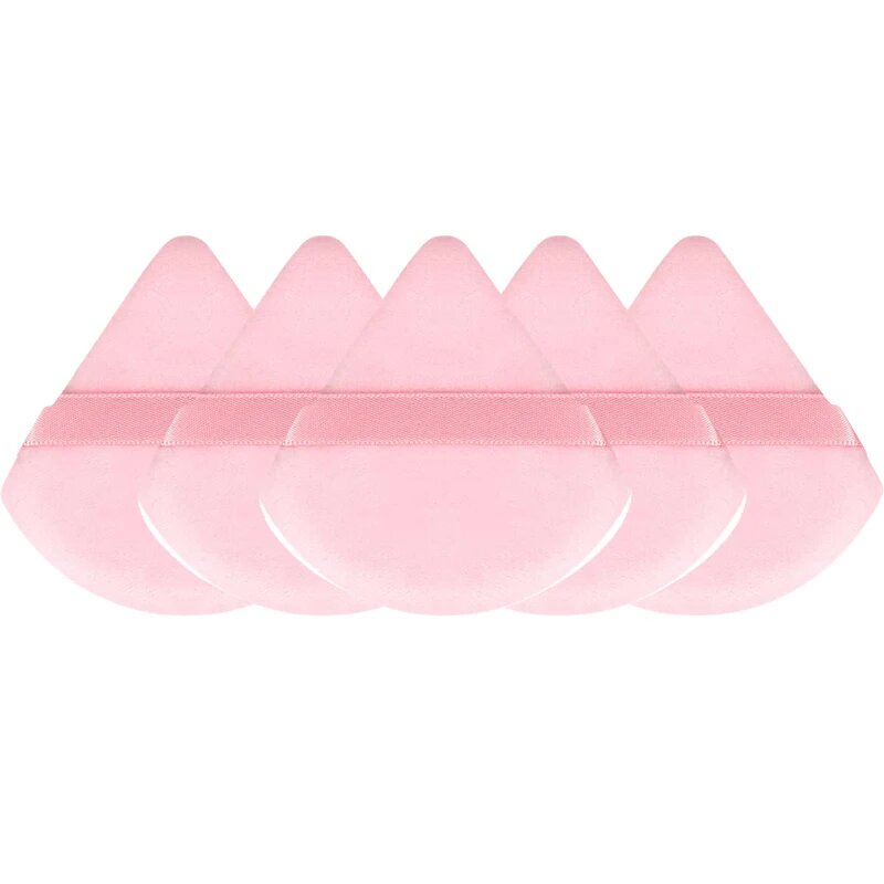 Треугольные пуховки для пудры 3/5/6 шт. 5PCS Pink