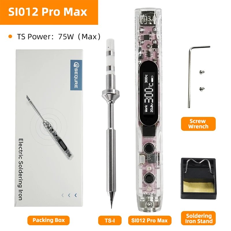 Электрический паяльник SEQURE SI012 Pro Max With TS-I
