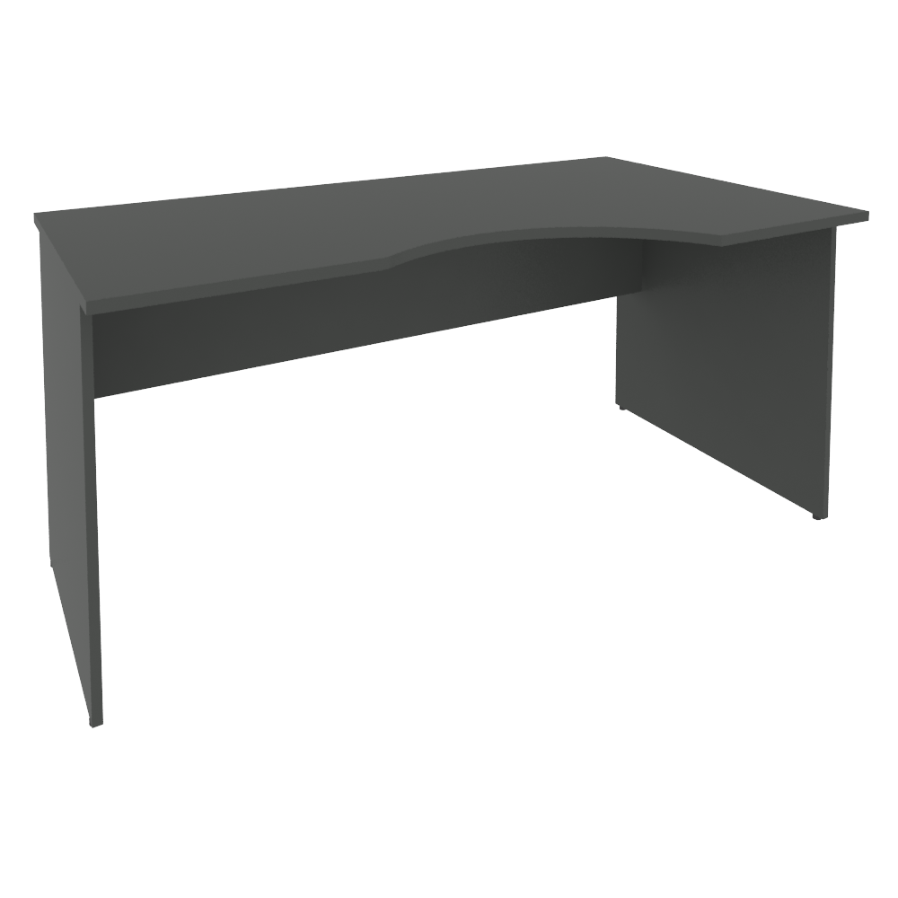 Угловой компьютерный стол правый Рива Riva А. СА-1Пр Антрацит 1600*900*750