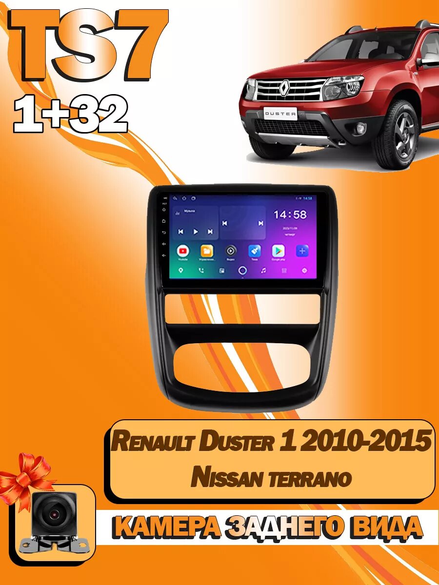 Магнитола TS7 Renault Duster 1 2010-2015 1/32Gb