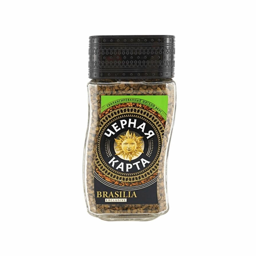 Черная Карта Кофе растворимый сублимированный Brasilia Exclusive, 47.5 г