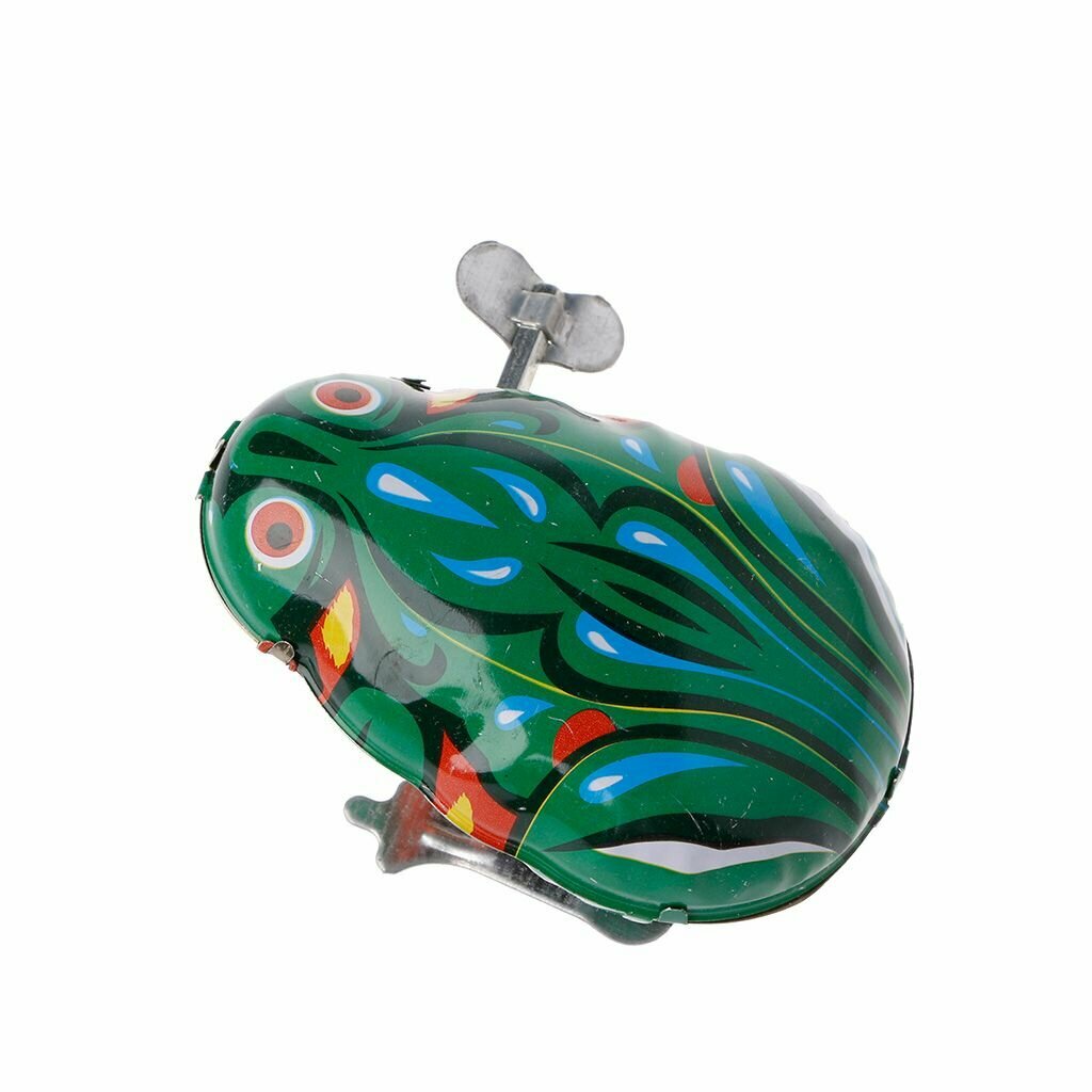 Металлические заводные прыжки для лягушки, Заводные жестяные игрушки, детская забавная игра Vintage f