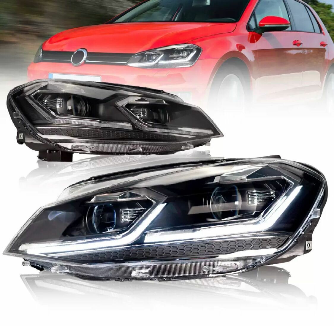 Тюнинг фары для Volkswagen Golf 7 FULL LED /с блоками
