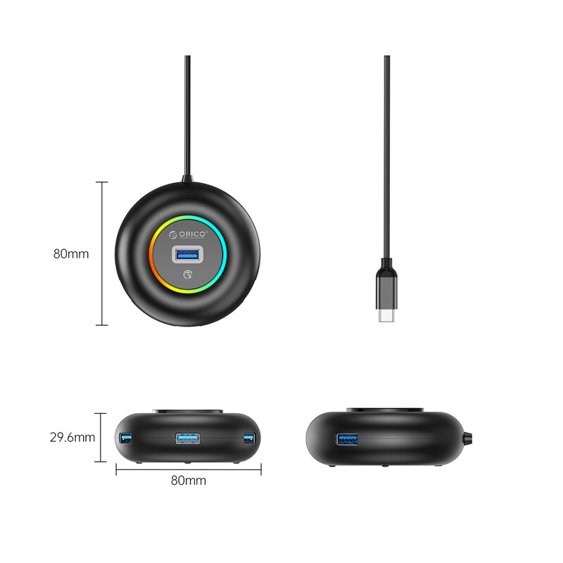 ORICO USB концентратор YXR2 c подстветкой RGB