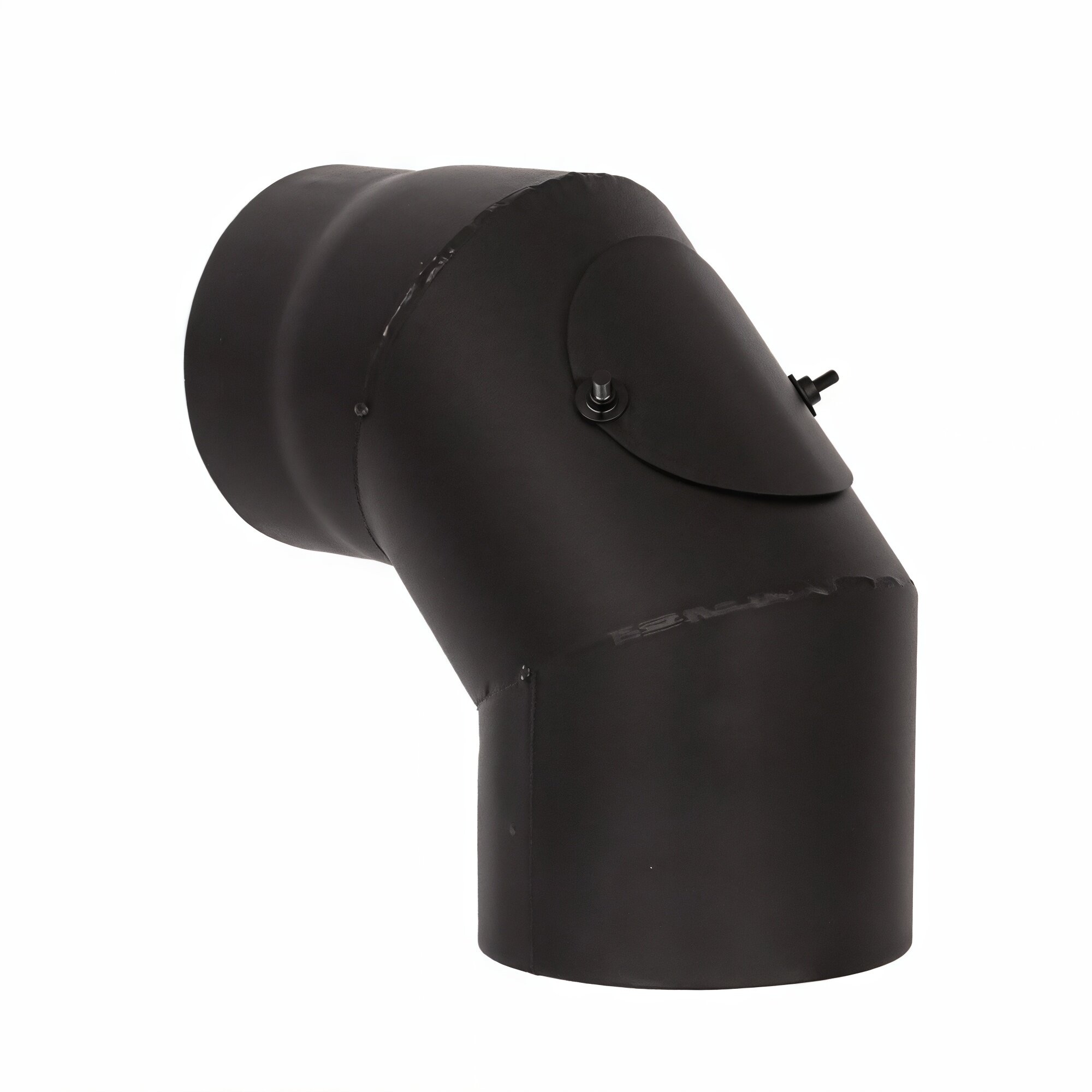 Отвод LAVA (конструкционная сталь 2 мм, черный) с ревизией 90° (150) для дымохода