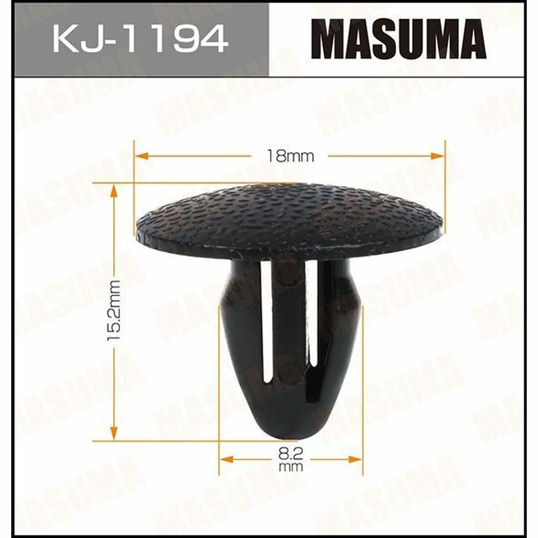 Клипса автомобильная (автокрепеж) для японских автомобилей Masuma KJ-1194 50шт.