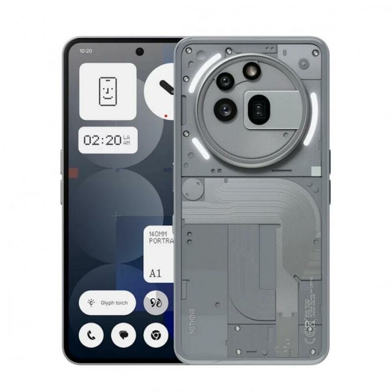 Смартфон Nothing Phone 3A Pro, 12/256Gb, AMOLED, Gray (Cерый)