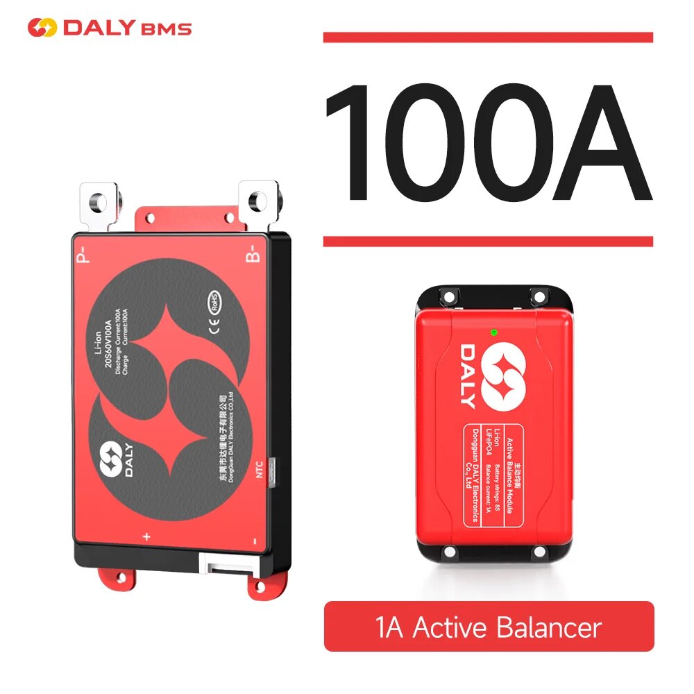 Daly BMS Active Balancer для литий-ионного аккумулятора 100Ah 4С, 100A Balance BMS NTC, 3,2 В