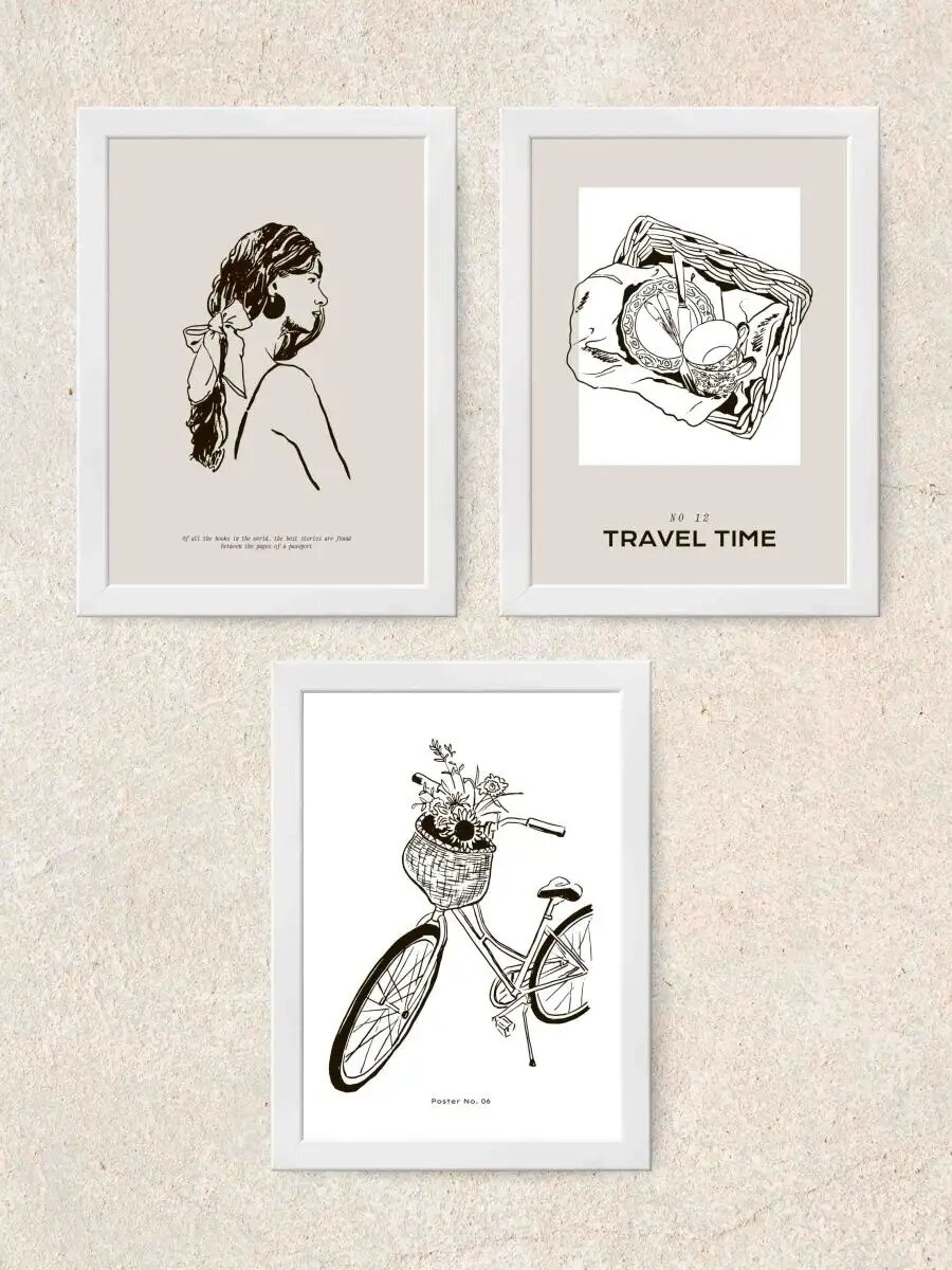 Набор интерьерных постеров Путешествия, А3 ( плакат)