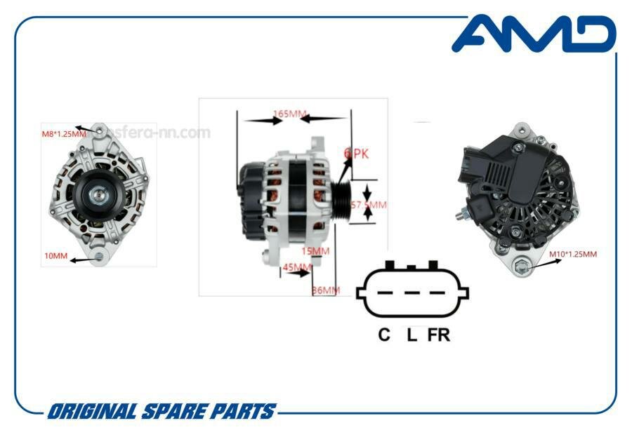 AMD AMDEL665 Генератор 37300-03815/AMD. EL665 (POLY-V6) AMD