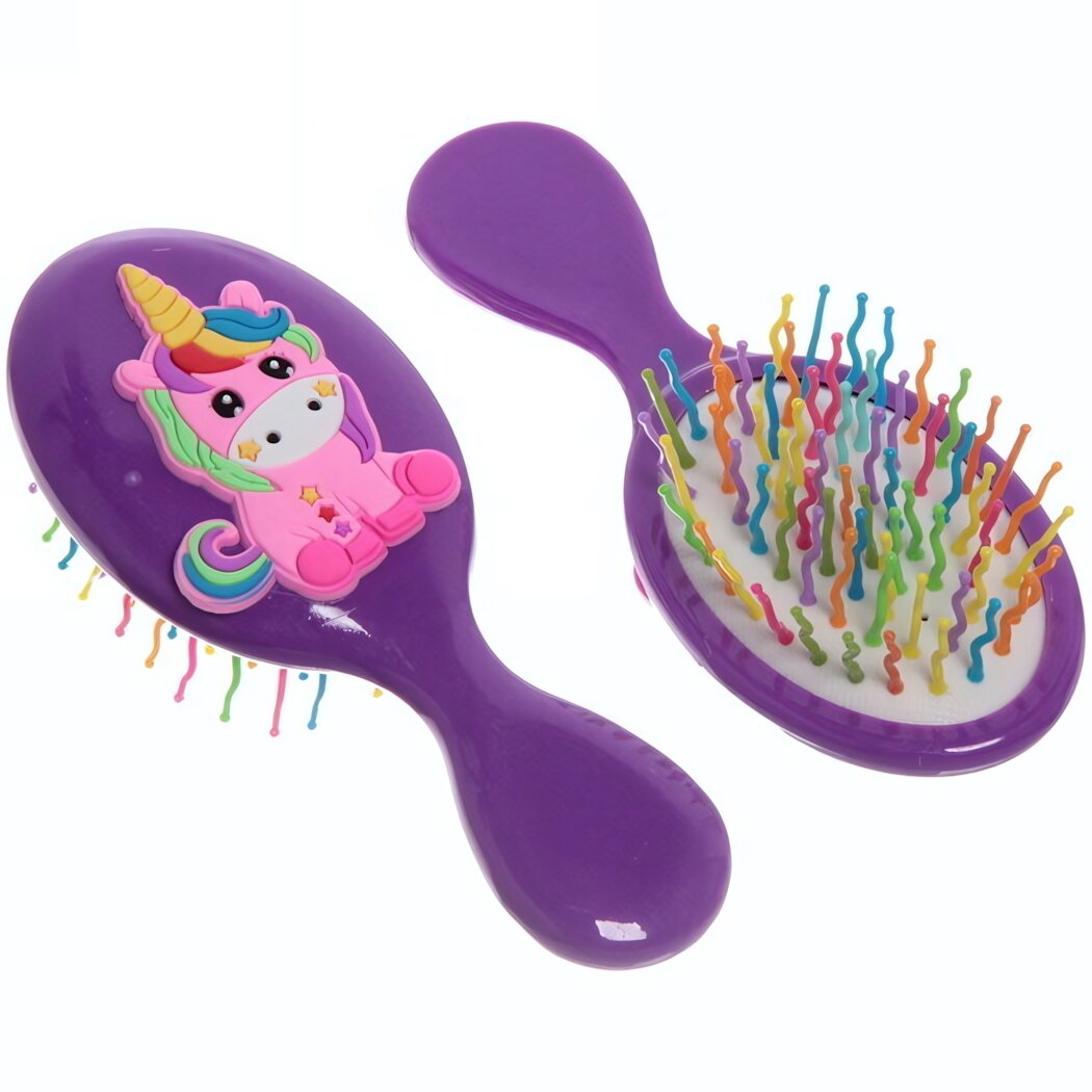 Расческа массажная «Little darling - Единорожек Лакки», цвет микс, 13,8х6 см, для детей