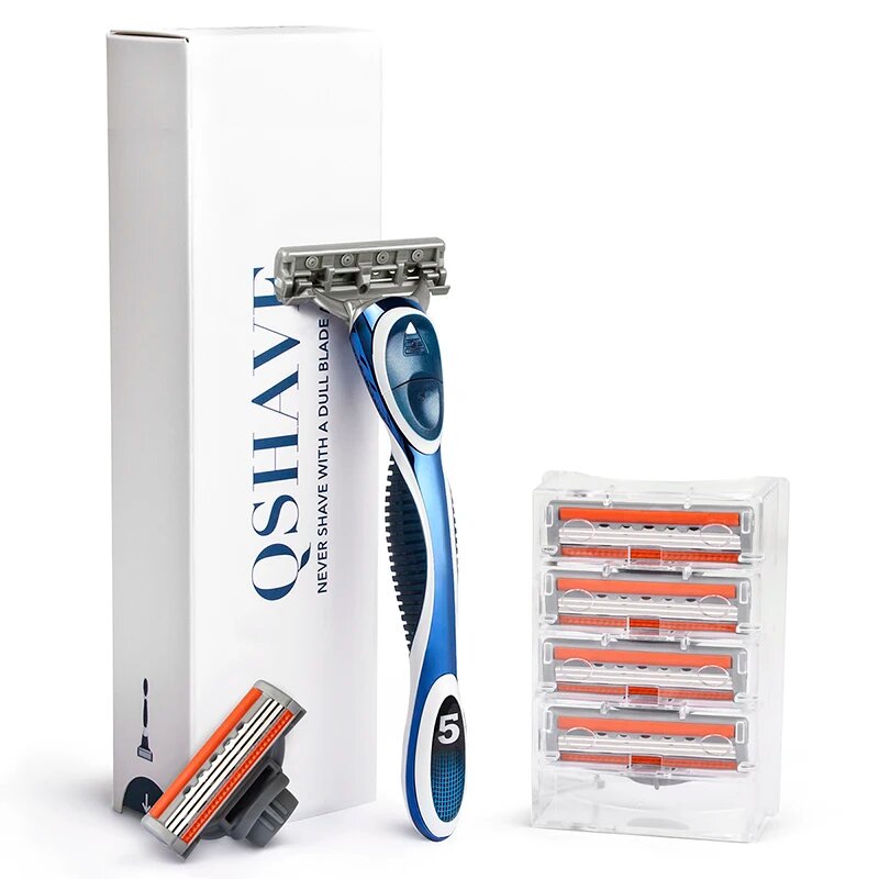 Бритвенный набор QShave Blue для мужчин