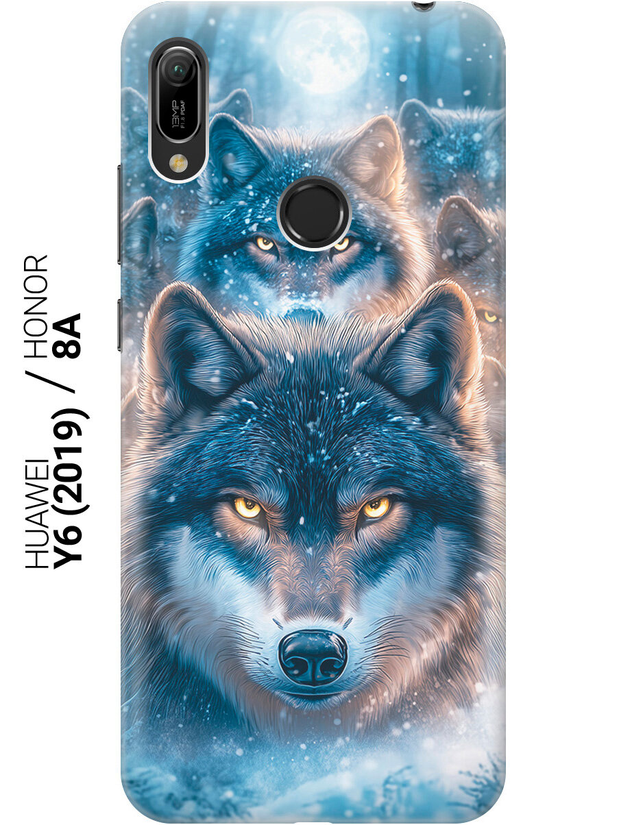 Силиконовый чехол на Honor 8A / 8A Pro / Huawei Y6 (2019) / Y6 Prime (2019) с принтом "Стая волков"