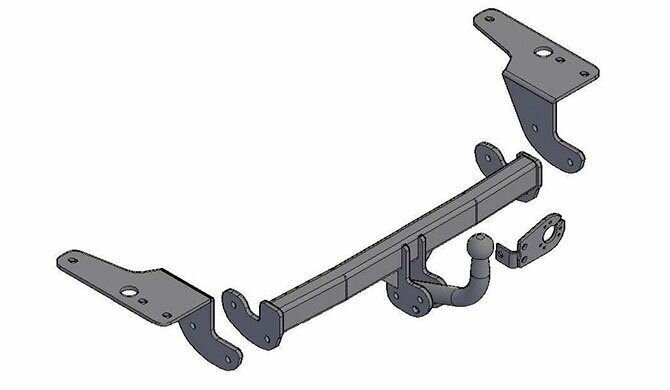 Фаркоп для Toyota Corolla (E170) седан 2WD с 2013г. в. (без электрики) (паспорт и сертификат) Трейлер.7840