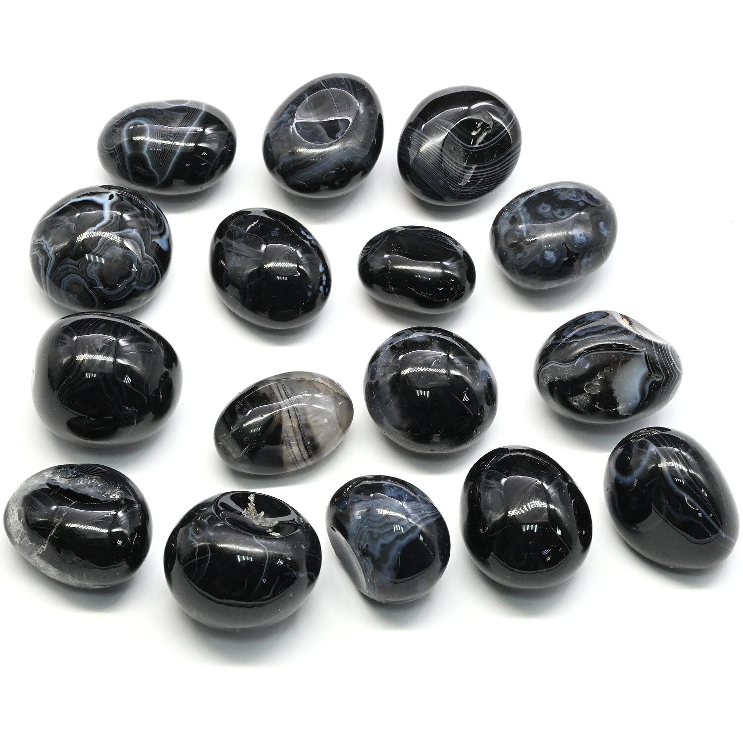 Минерал агат черный (глазковый) 29*25*17мм .