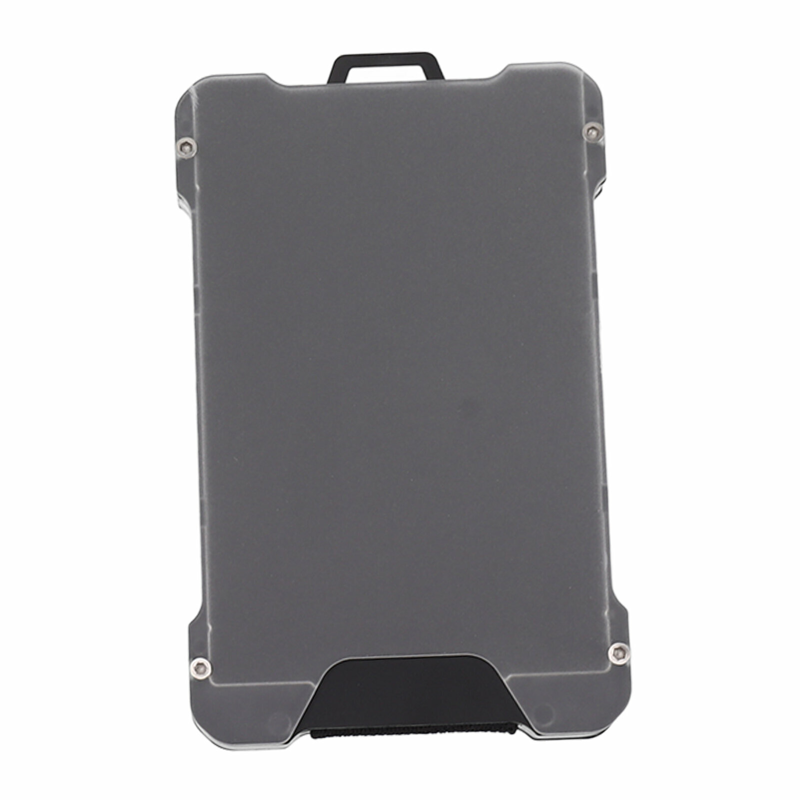 Slim Wallet Transparent Badge Card Pocket Anti Demagnetization Aluminum Alloy Holder Silver