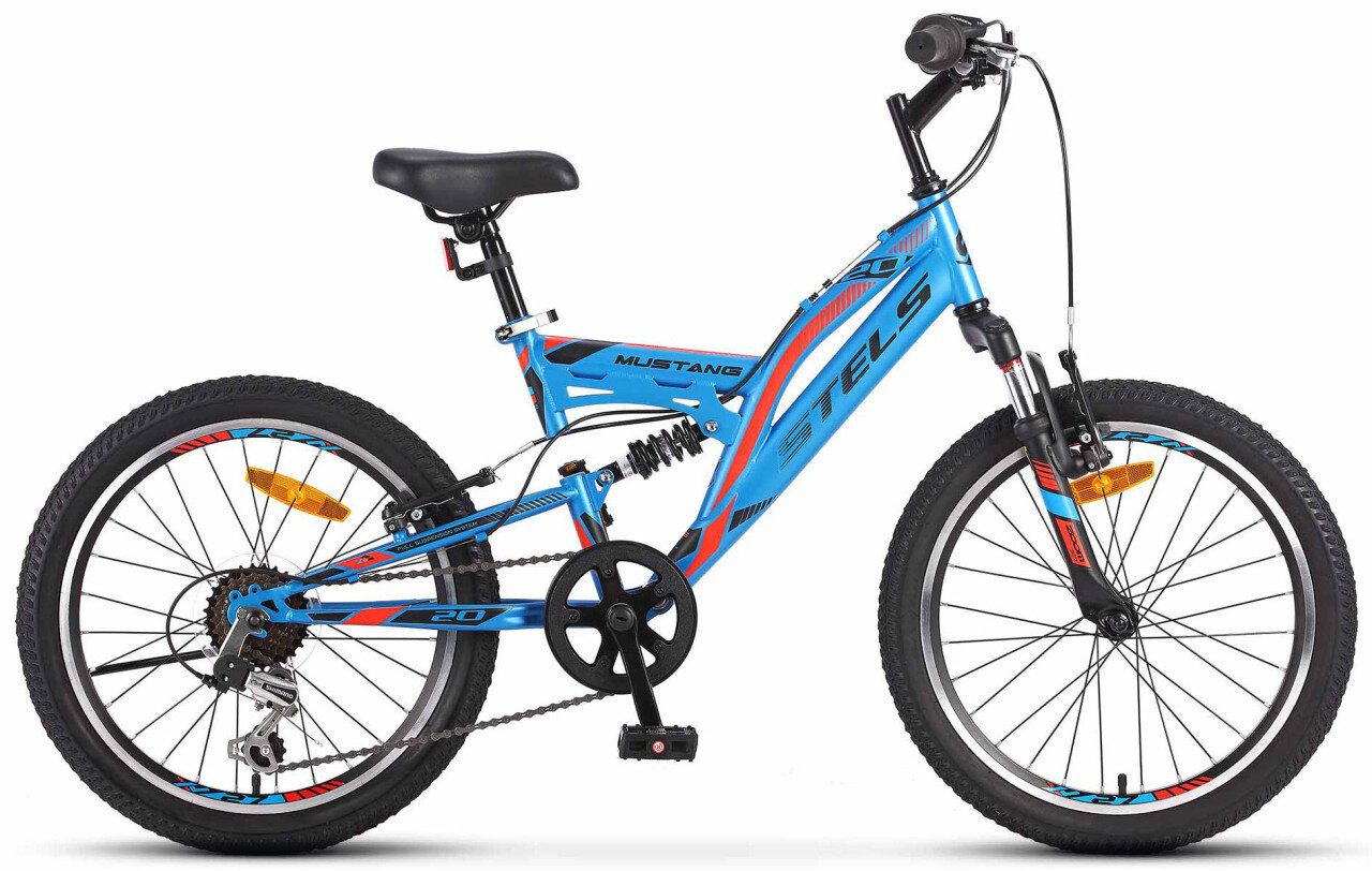 Детский велосипед Stels Mustang 20V Z010 (2025) 20 Синий (120-135 см)