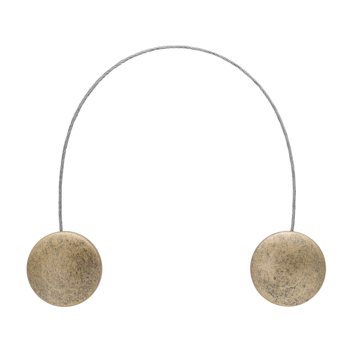 Подхват для штор магнитный, диаметр 4,5 см, длина троса 30 см, SmolTex (96 золото, антик)