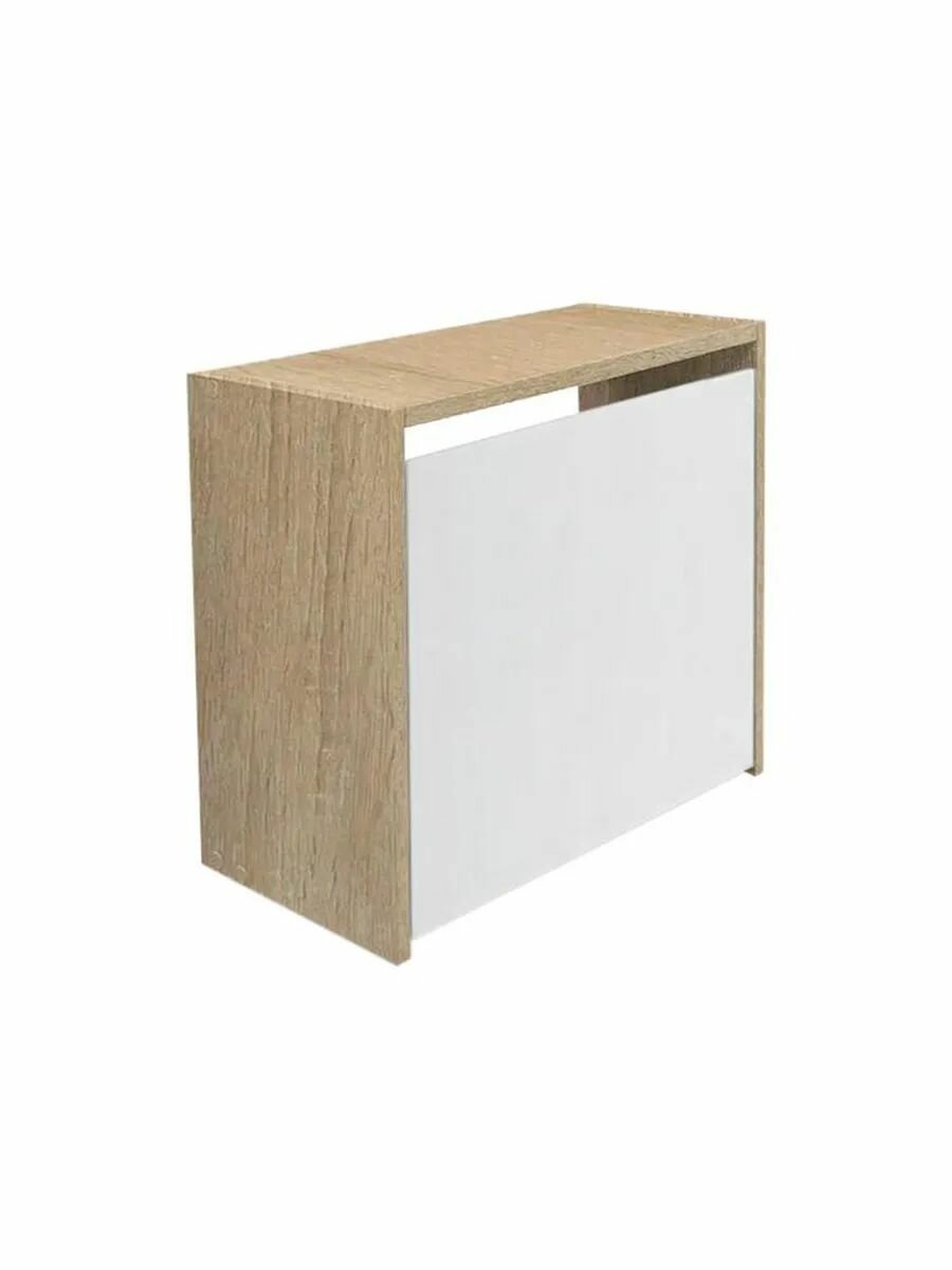 Обувница Лаком 1 с откидной дверцей, 52х22х39.8 см, Дуб Сонома / Белый