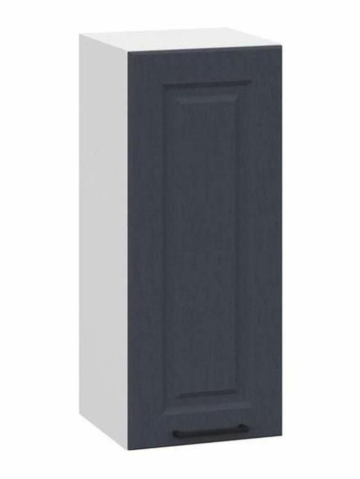 Кухонный модуль навесной, шкаф Шервуд с доводчиками, с полками, 30х29.6х72 см, Белый / Шато индиго