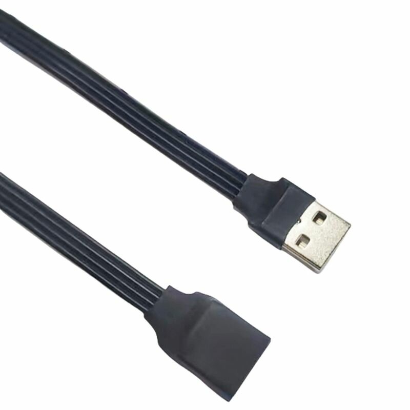 Плоский короткий USB 2.0 удлинитель, 0.5m - мужчина женщина Натуралка